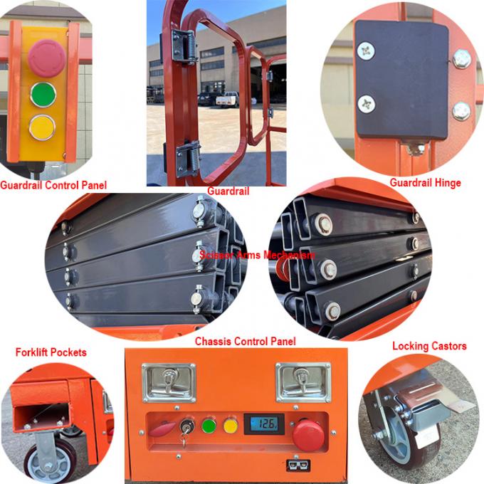 Indoor Push Around Electric Small Scissor Lifts Platforms Single Person ...