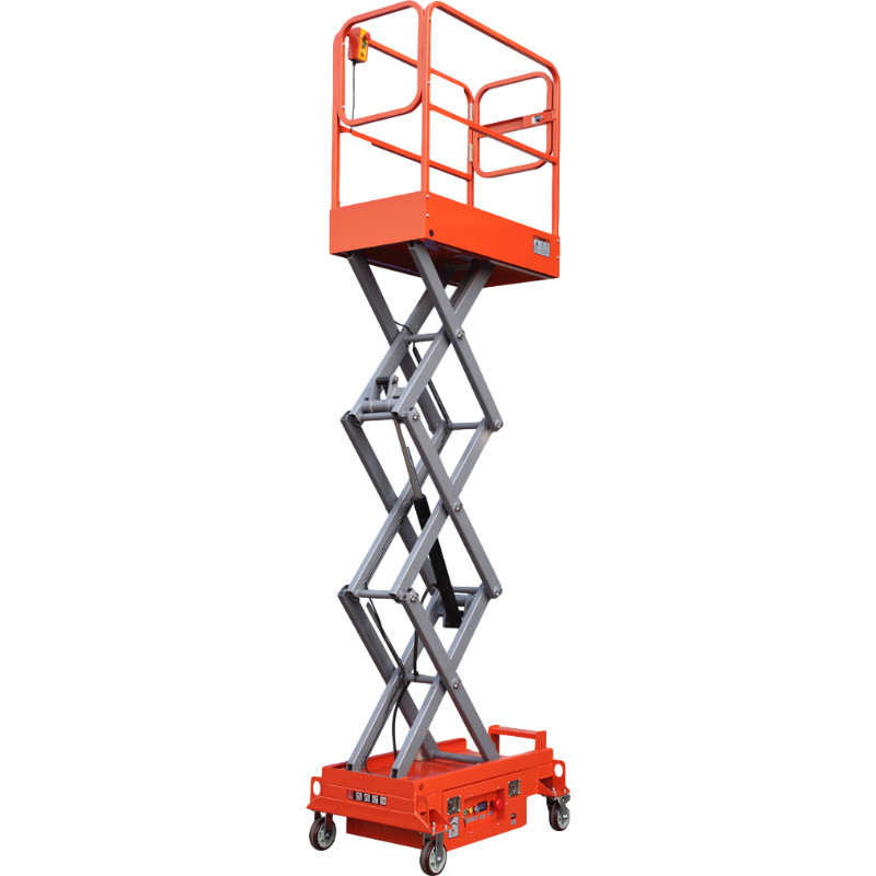 Indoor Push Around Electric Small Scissor Lifts Platforms Single Person ...