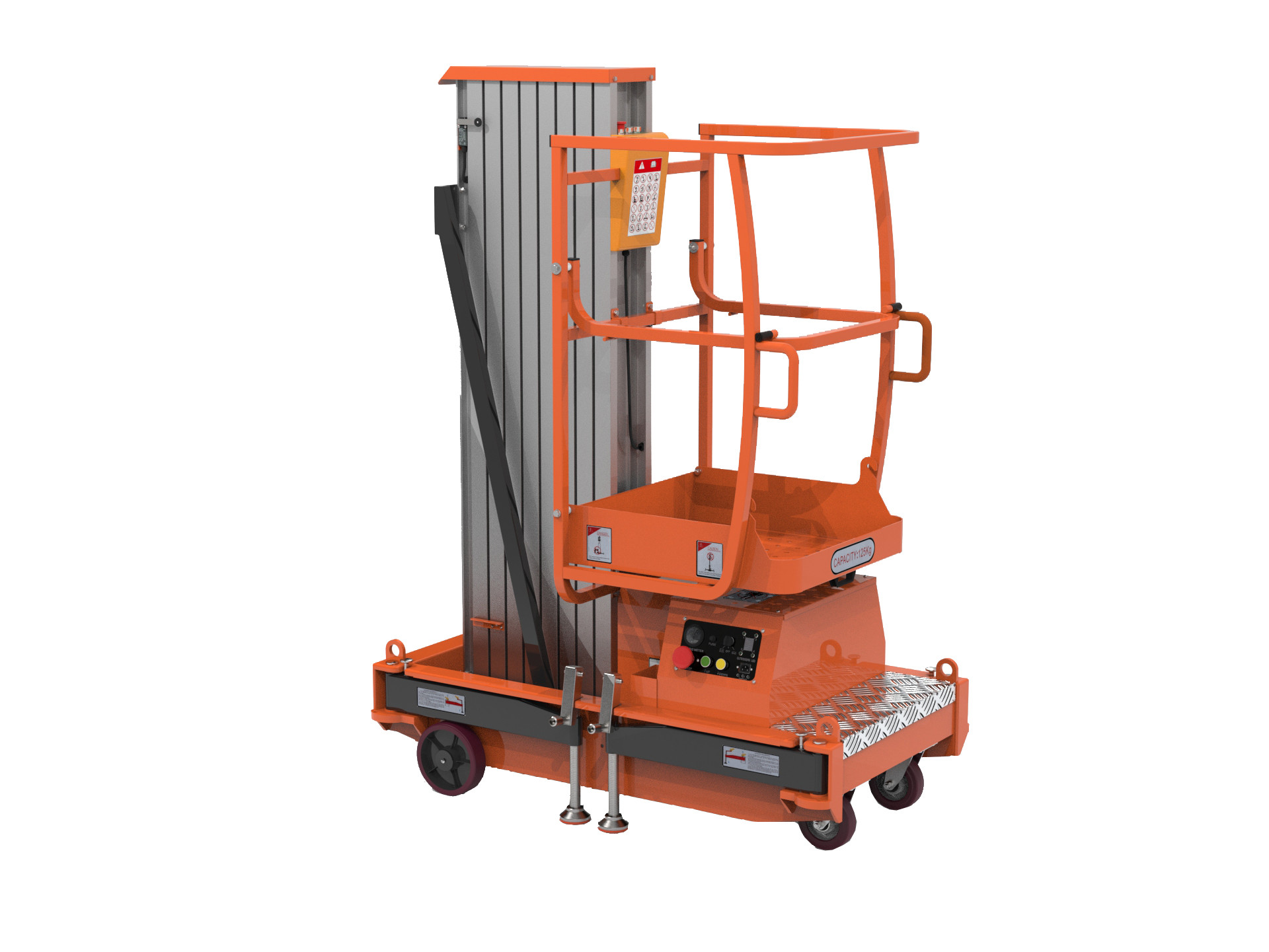 Push Around Single Vertical Mast Lifts With Multiple Automated Safety ...